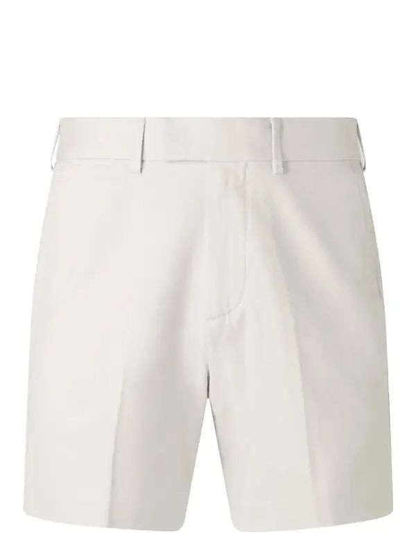 TOM FORD Straight-leg Brushed Cotton-drill Shorts - White