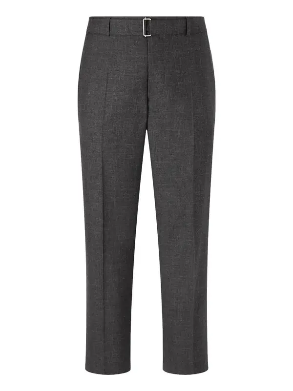 Officine Générale Straight-leg Virgin Wool-blend Trousers - Gray