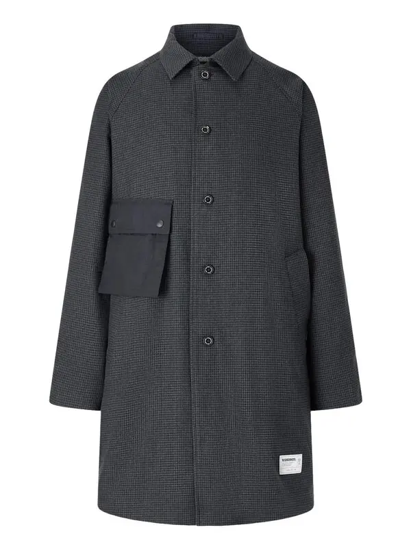 NEIGHBORHOOD Houndstooth Woven Car Coat - Black