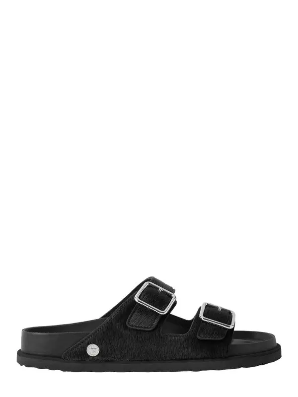 BIRKENSTOCK Arizona Calf Hair Sandals - Black