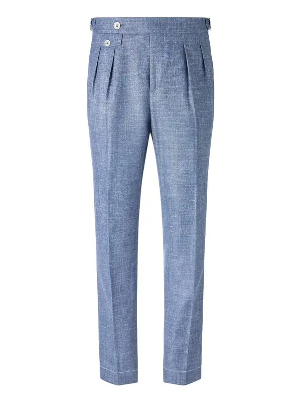 Brunello Cucinelli Straight-leg Virgin Wool-blend Suit Trousers - Blue