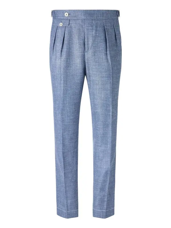 Brunello Cucinelli Straight-leg Virgin Wool-blend Suit Trousers - Blue