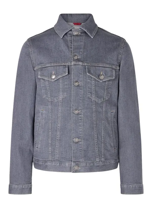 Brunello Cucinelli Denim Trucker Jacket - Blue