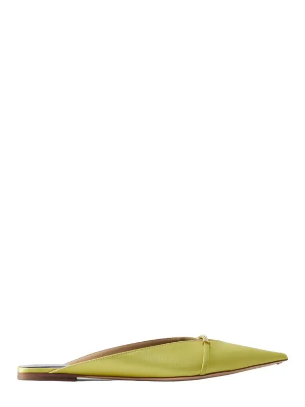 TOM FORD Embellished Satin Mules - Bright Yellow
