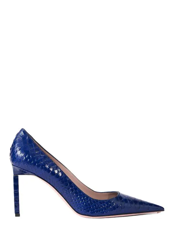 TOM FORD Snake-effect Leather Pumps - Blue