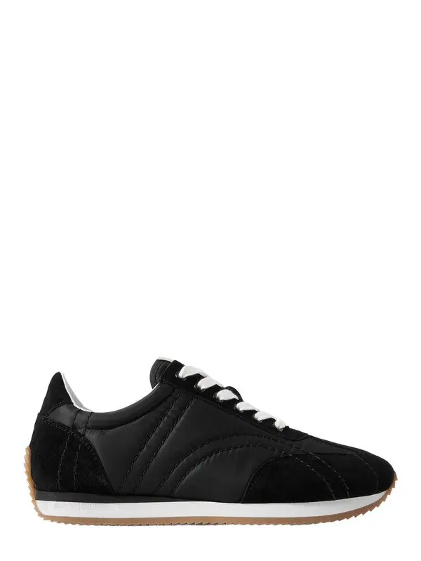 TOTEME Sport Suede-trimmed Shell Sneakers - Black