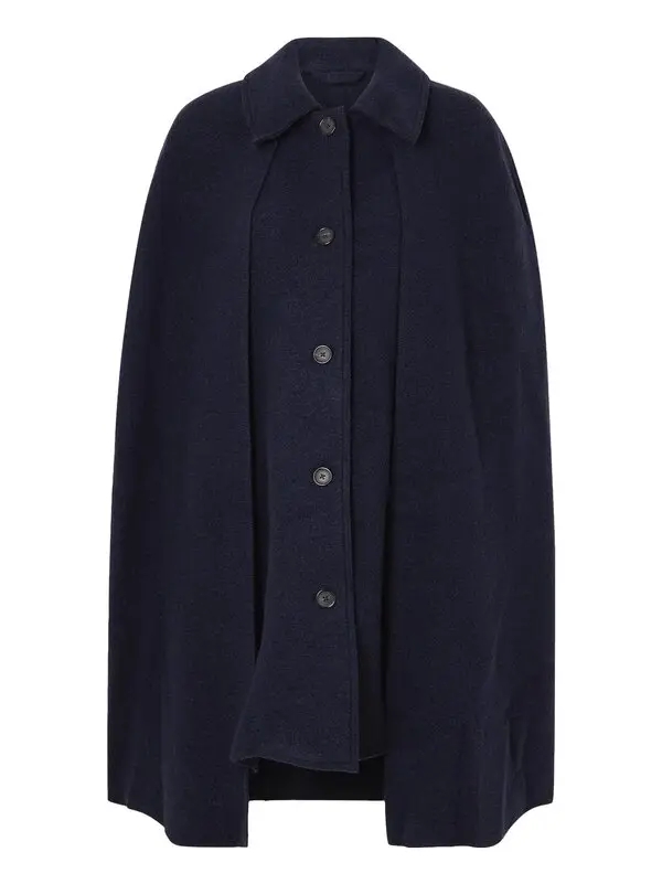 TOTEME Wool-felt Cape Coat - Blue