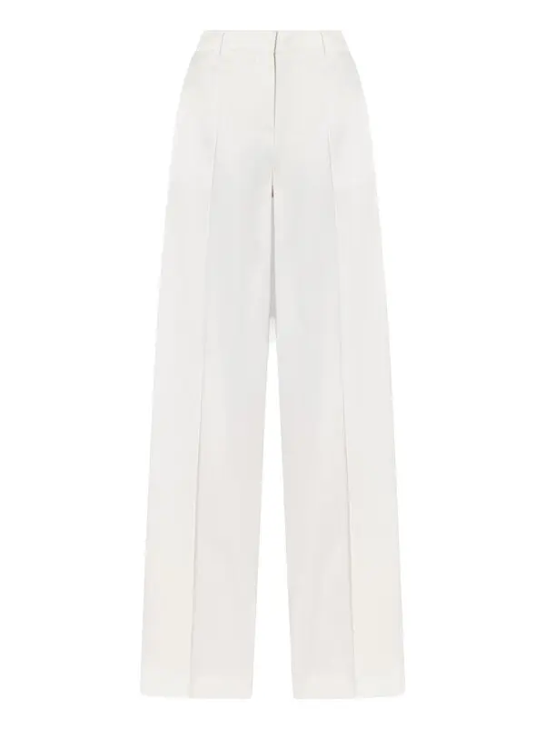Stella McCartney Satin Wide-leg Trousers - Neutrals