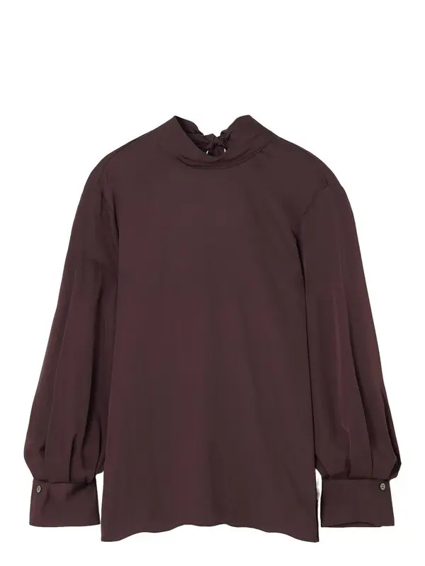 Theory Tie-detailed Silk Blouse - Purple