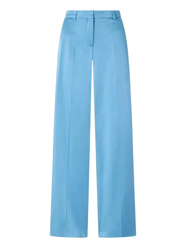Stella McCartney Satin Wide-leg Trousers - Turquoise