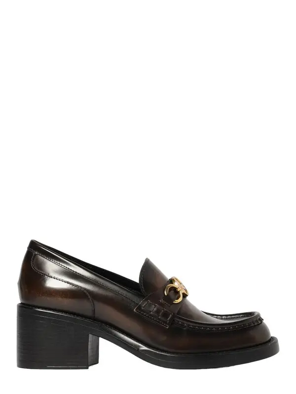 Chloé Heeled Loafers With Horsebit Detail - Brown