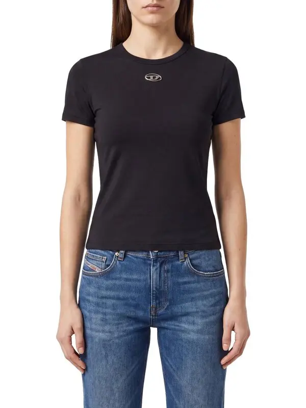 DIESEL® T-shirt With Logo - Black