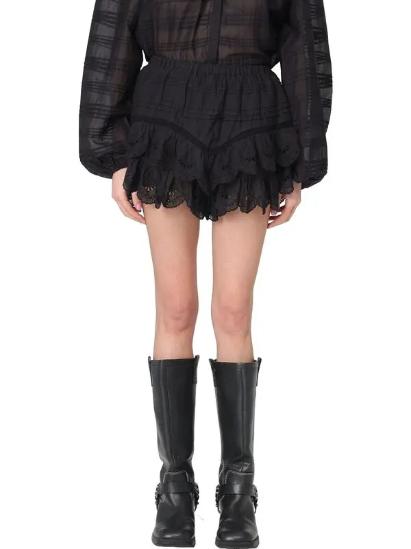 Isabel Marant Ruffle Mini Skirt - Black