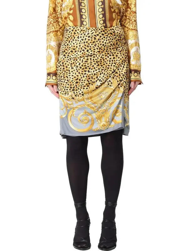 Versace Printed Skirt - Grey