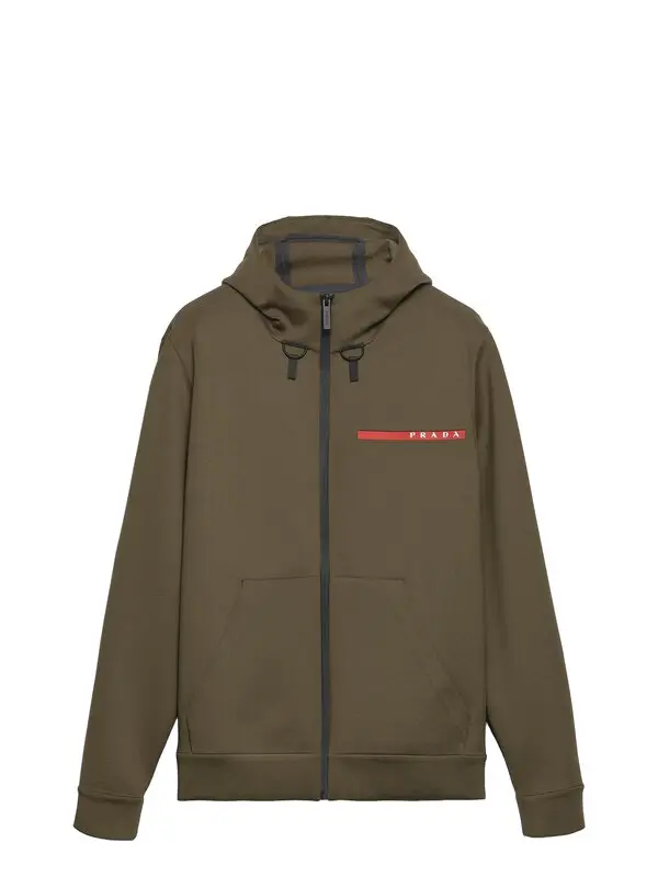 Prada Technical Fabric Hoodie - Green