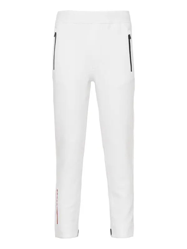 Prada Technical Fabric Jogger With Heat-ealed Taped Eam - White
