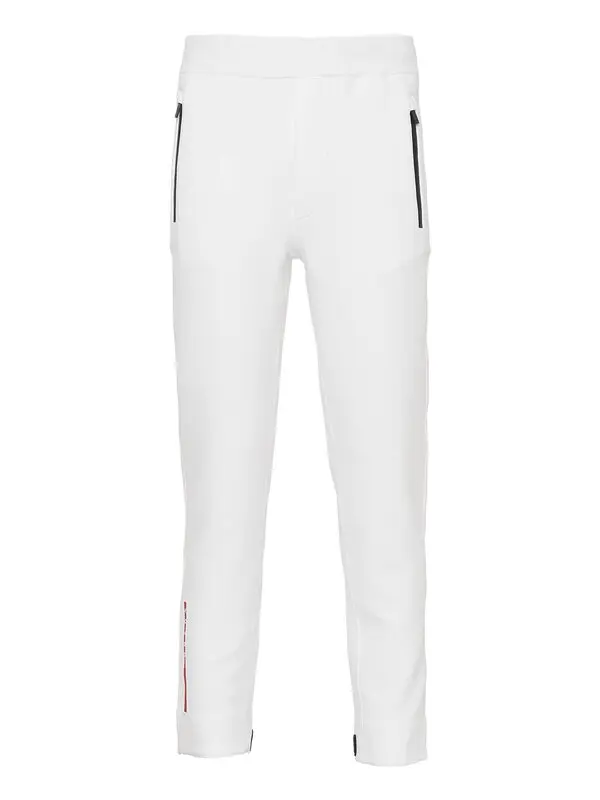 Prada Technical Fabric Jogger With Heat-ealed Taped Eam - White