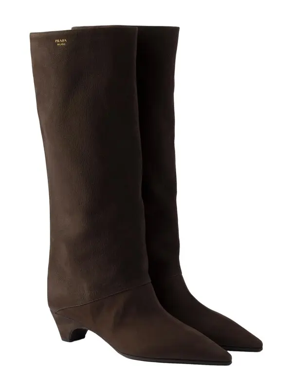 Prada Leather Boots - Brown