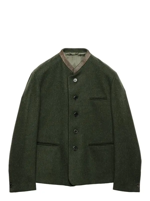 Prada Single-breasted Wool Jacket - Loden Green