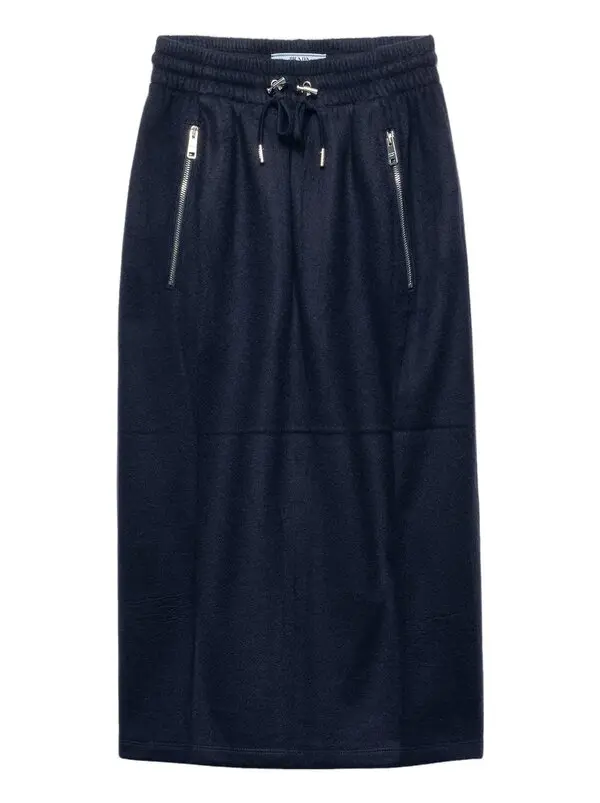 Prada Jersey Skirt - Navy