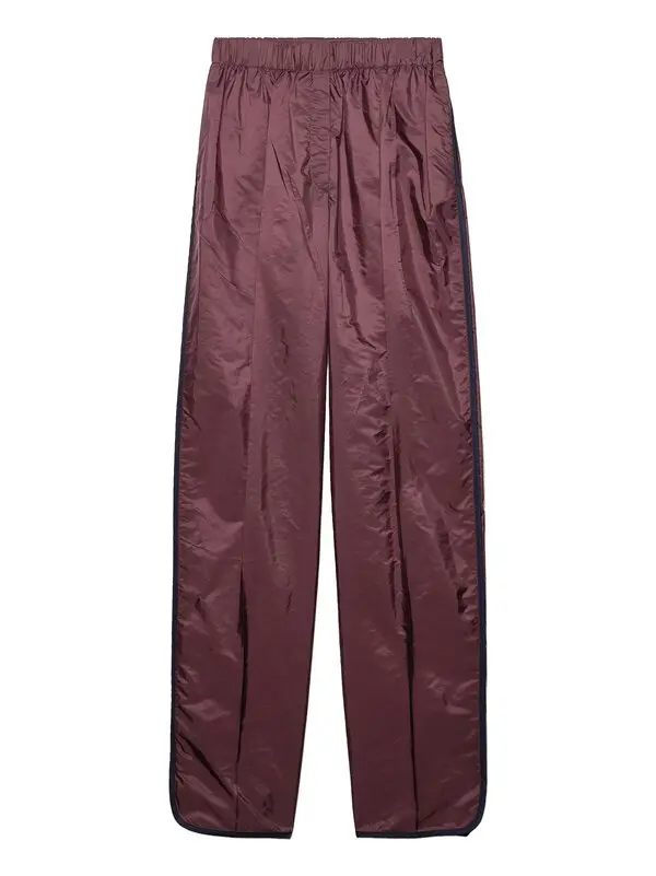 Prada Re-nylon Straight Fit Pants - Garnet Red/royal Blue