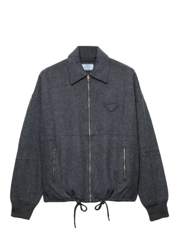 Prada Wool And Cashmere Blouson Jacket - Grey