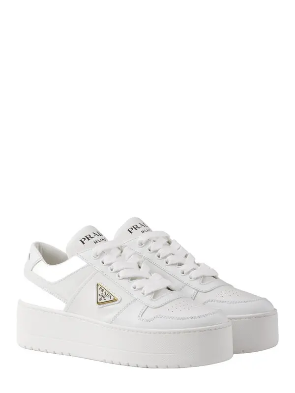 Prada Downtown Bold Platform Sneakers - White