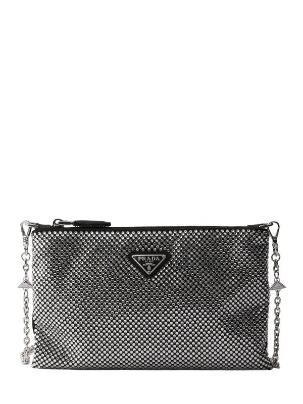 Prada Mini -studded Bag With Chain Strap - Gold/silver