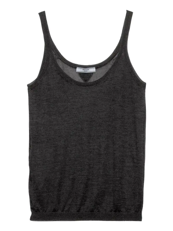 Prada Cashmere And Silk Tank Top - Grey