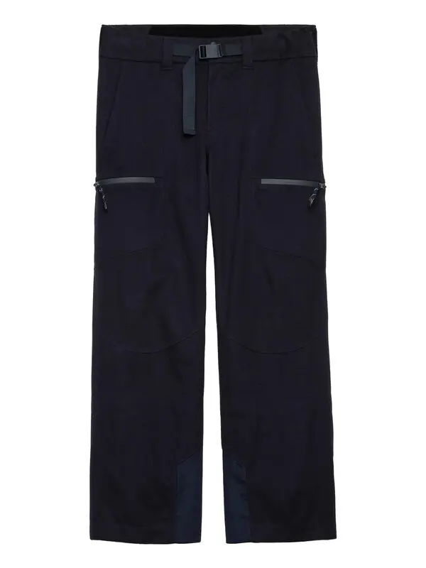 Prada Technical Cashmere Wide-leg Pant - Blue
