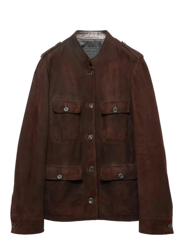 Prada Suede Jacket - Brown