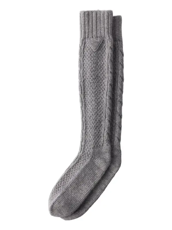 Prada Wool And Cashmere Socks - Grey