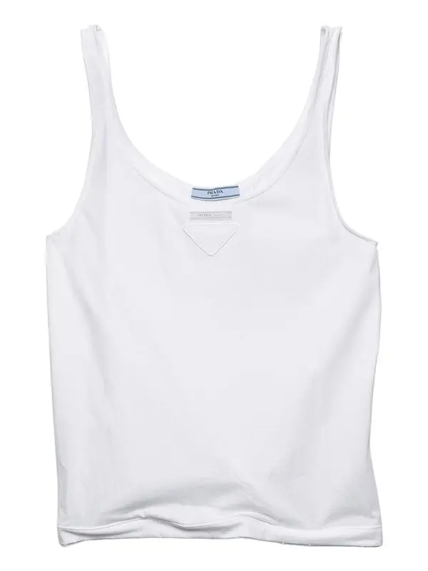 Prada Cotton Jersey Tank Top - White