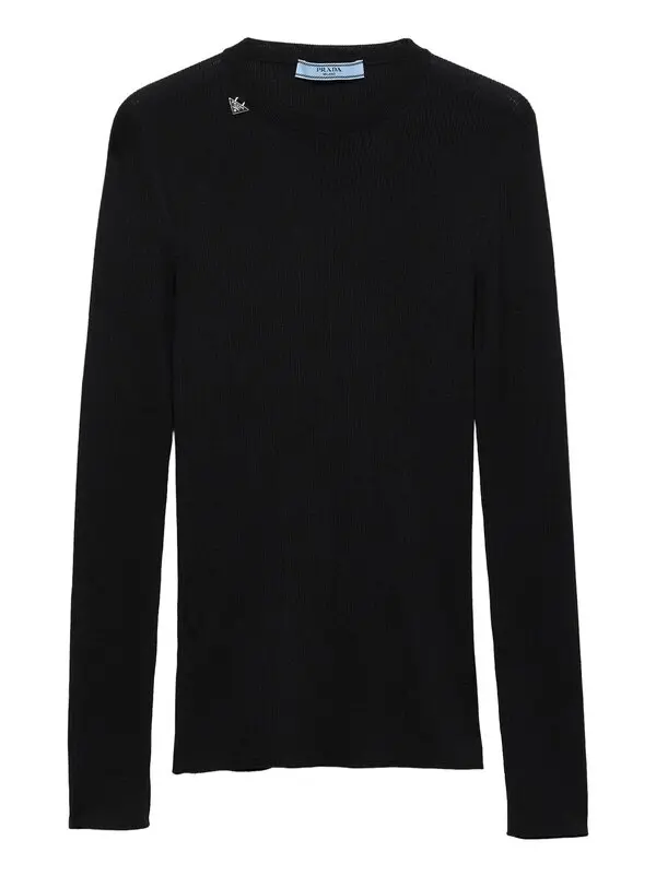 Prada Wool Crew-neck Sweater - Black