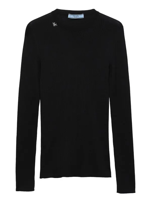Prada Wool Crew-neck Sweater - Black