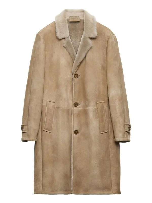 Prada Shearling Coat - Grey