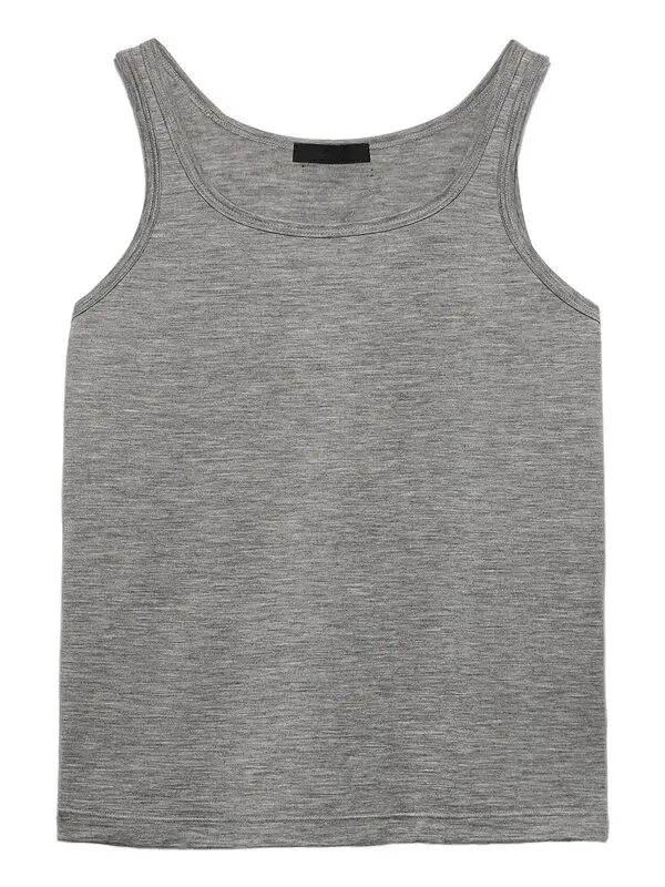 Prada Cahmere And Ilk Tank Top - Grey