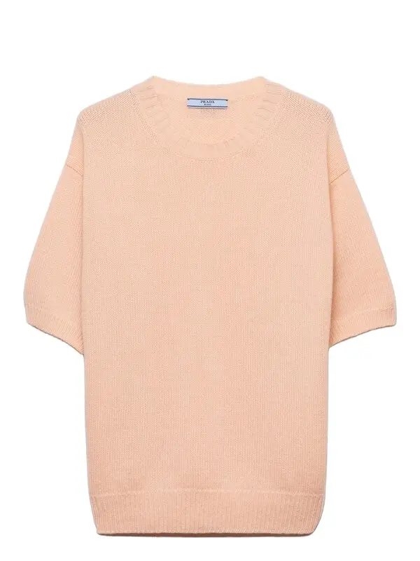 Prada Wool And Cashmere Crew-neck Sweater - Apricot