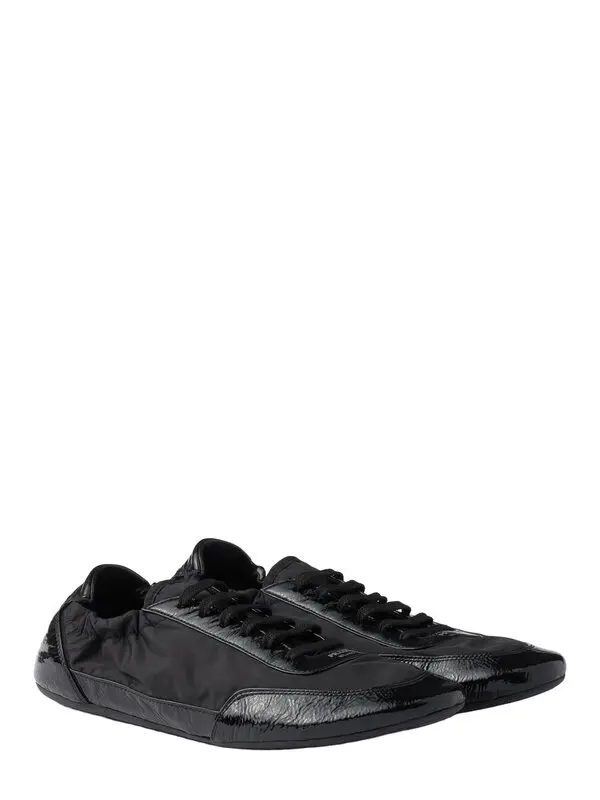 Prada Re-nylon And Leather Sneakers - Black