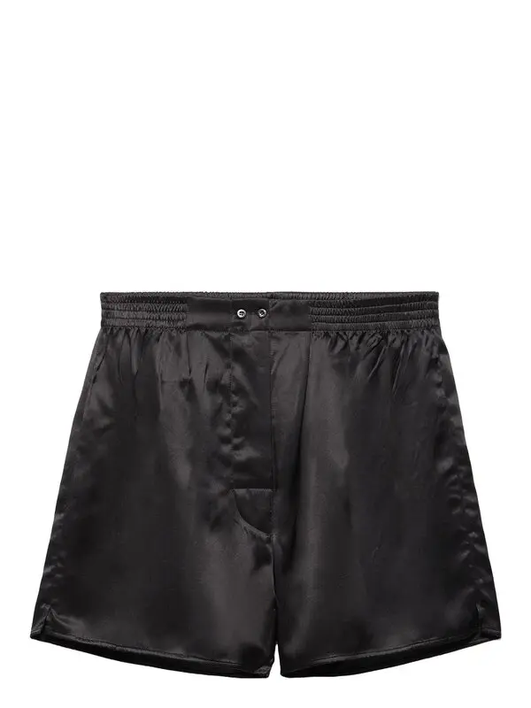 Prada Satin Shorts - Black