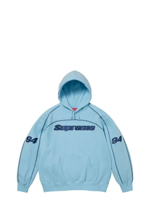 Supreme Overlock Hooded Sweatshirt - Blue