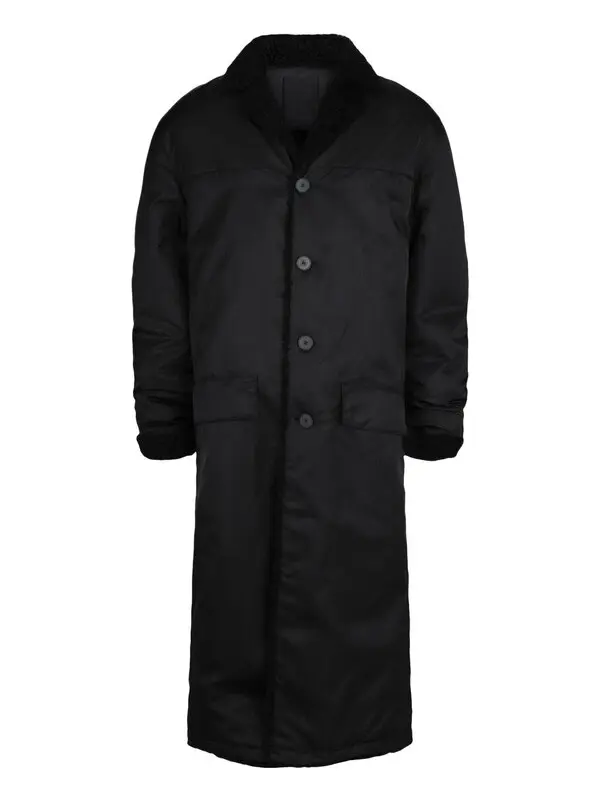 Givenchy Nylon And Shearling Trench Coat - Black