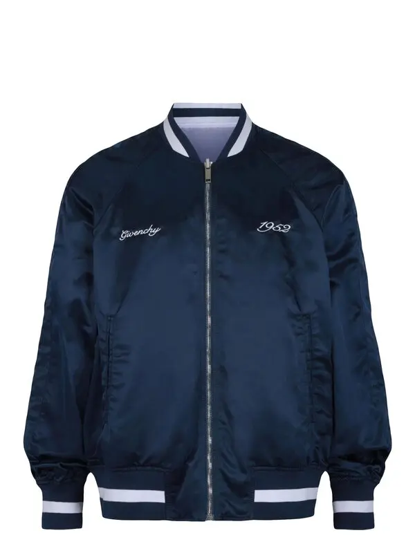 Givenchy Embroidered Reversible Bomber Jacket - Blue