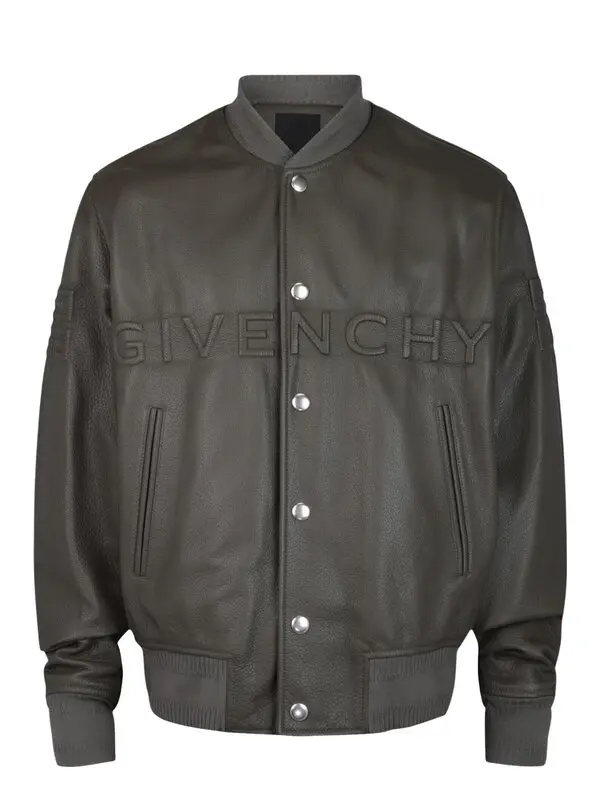 Givenchy Embossed Logo Bomber Jacket - Tan