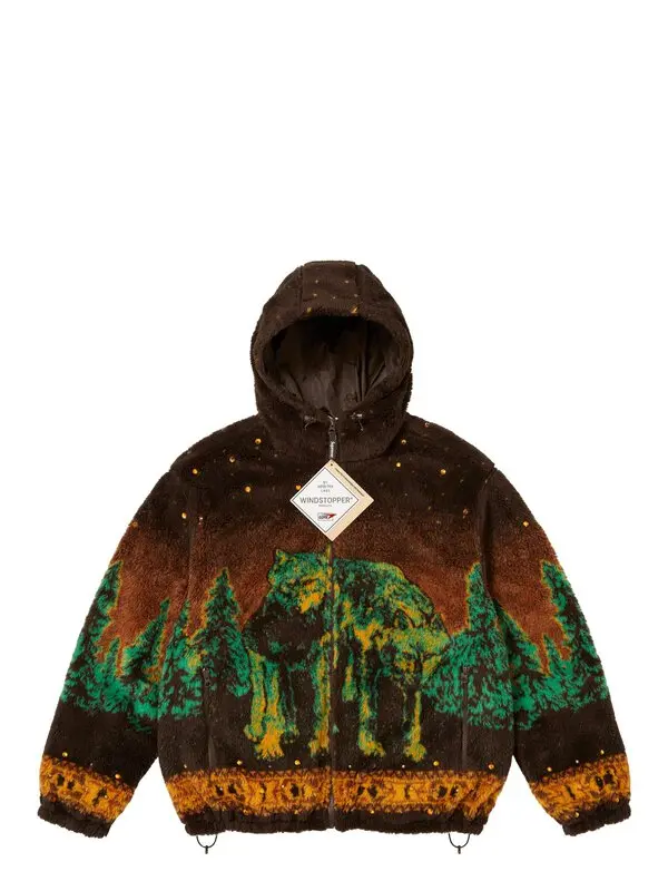 Supreme X B.b. Simon Reversible Hooded Fleece Jacket - Brown