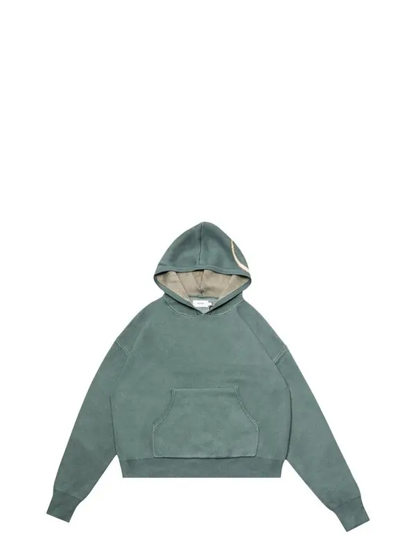 Rhude Script Logo Knit Hoodie - Green