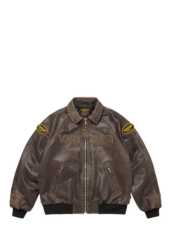 Supreme X Vanson Leathers X B.b. Simon Jacket - Brown