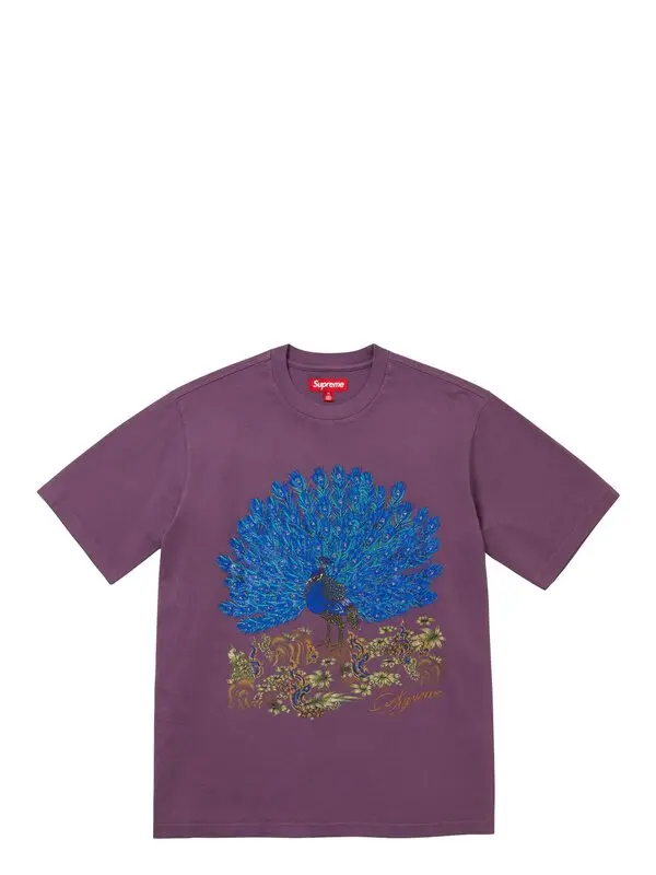Supreme Peacock Short-sleeve Top - Purple