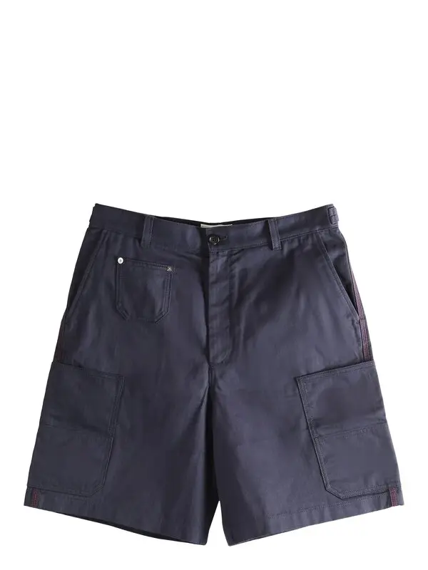 Givenchy Patch Pockets Denim Shorts - Blue