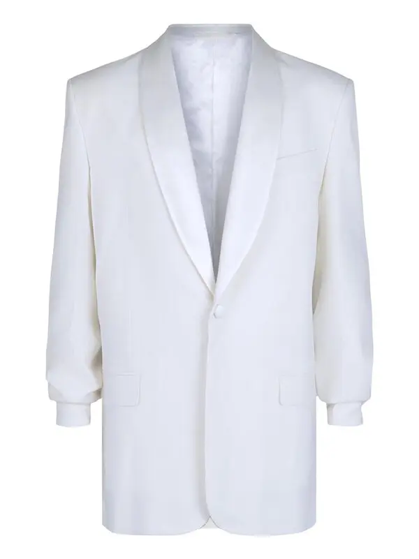 Givenchy Woven Shawl Lapel Jacket - White